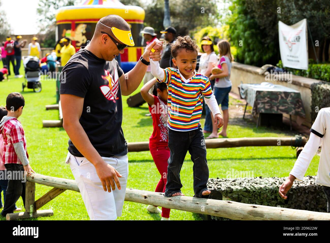 Johannesburg, South Africa - September 22, 2012: Family fun at outdoor ...