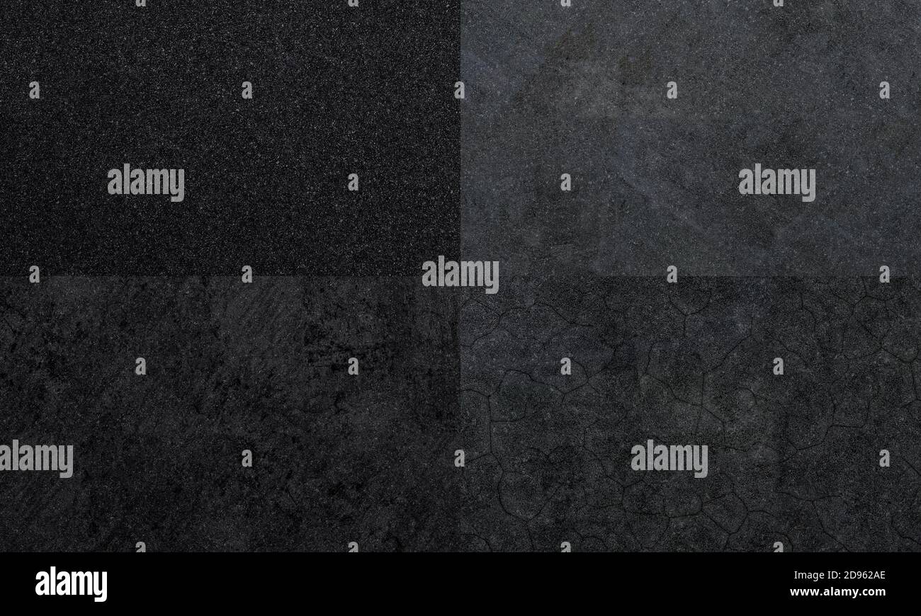 different types of asphalt texture. 3d render Stock Photo - Alamy