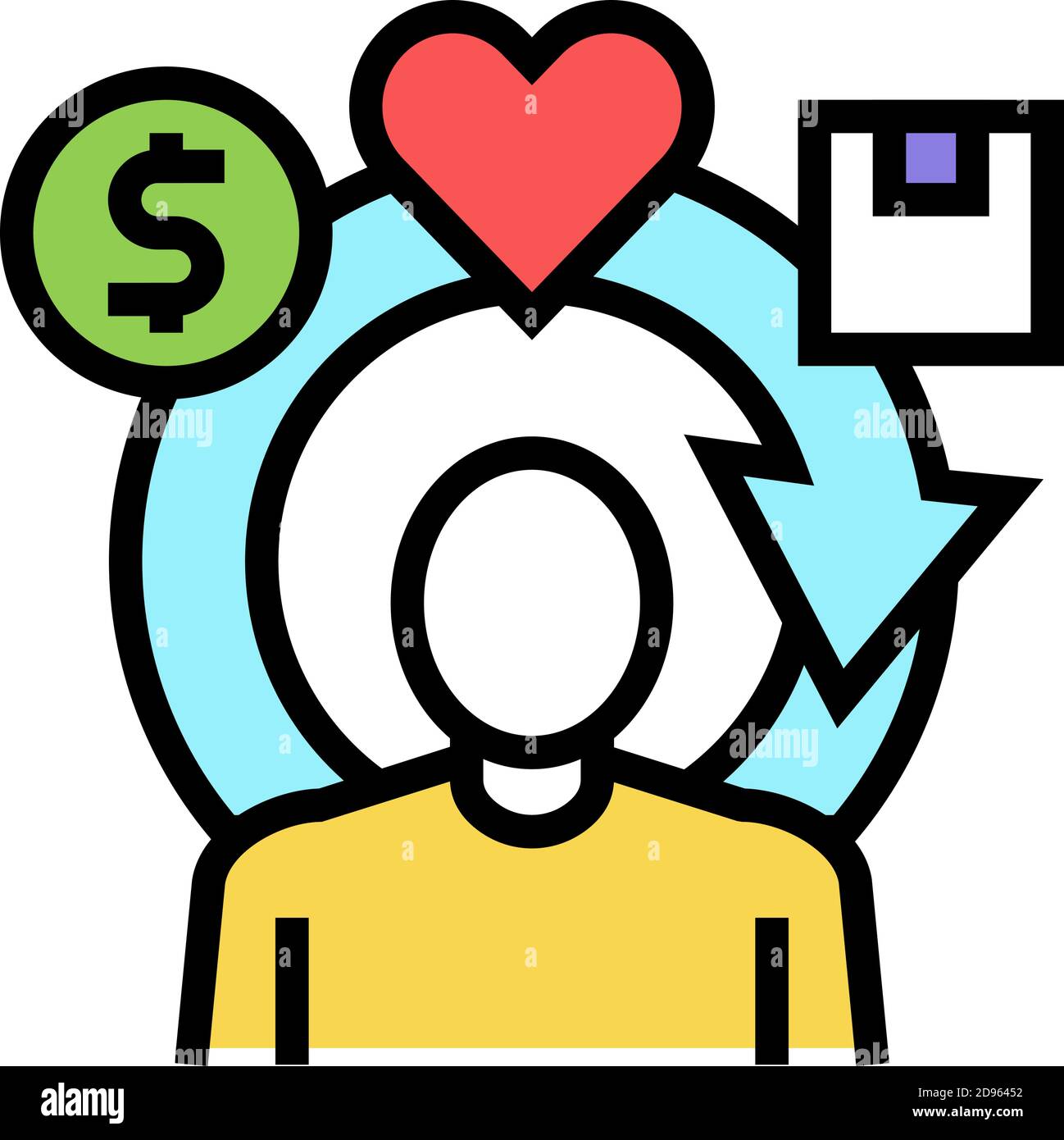 Human market researching color icon hi-res stock photography and images ...