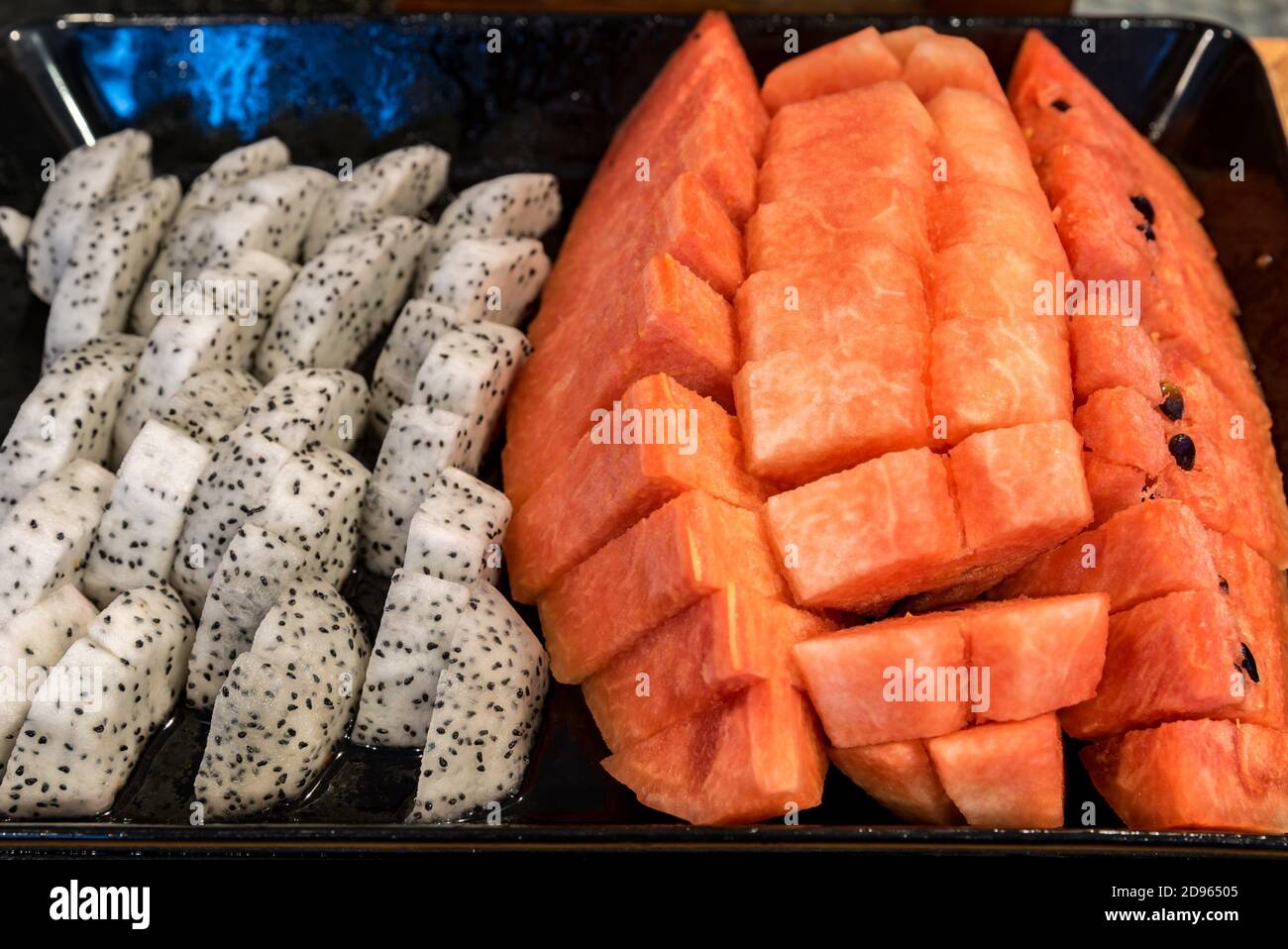 Dragon fruit and watermelon Fresh Tropical Fruit Stock Photo - Alamy