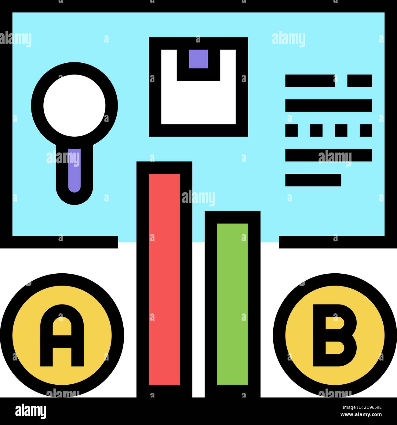 Comparison diagram color icon Cut Out Stock Images & Pictures - Alamy