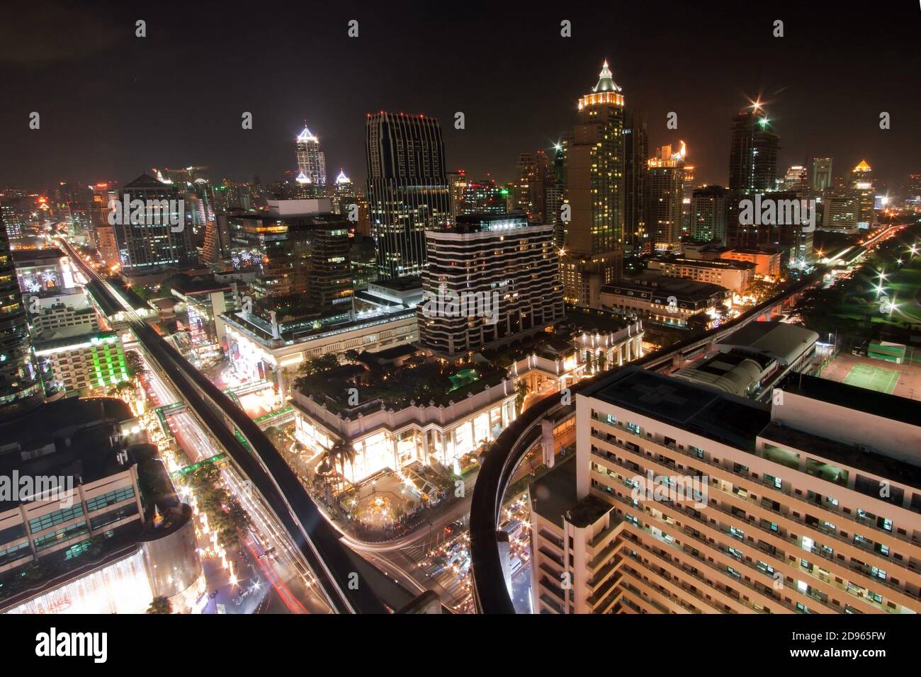 Birds eye view bangkok night hi-res stock photography and images - Alamy