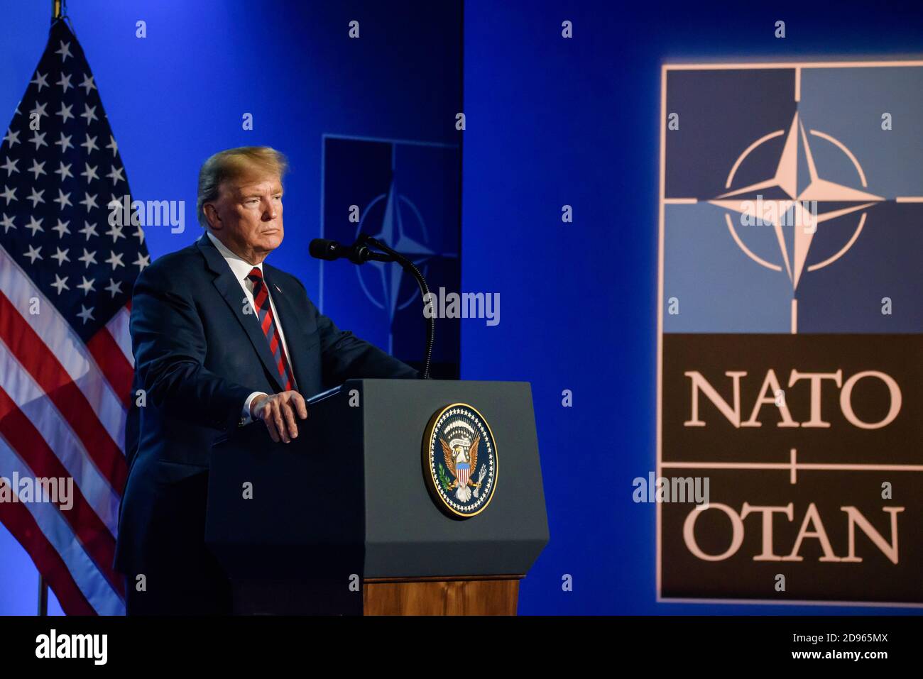 BRUSSELS, BELGIUM. 12th July 2018. Press conference of Donald Trump ...
