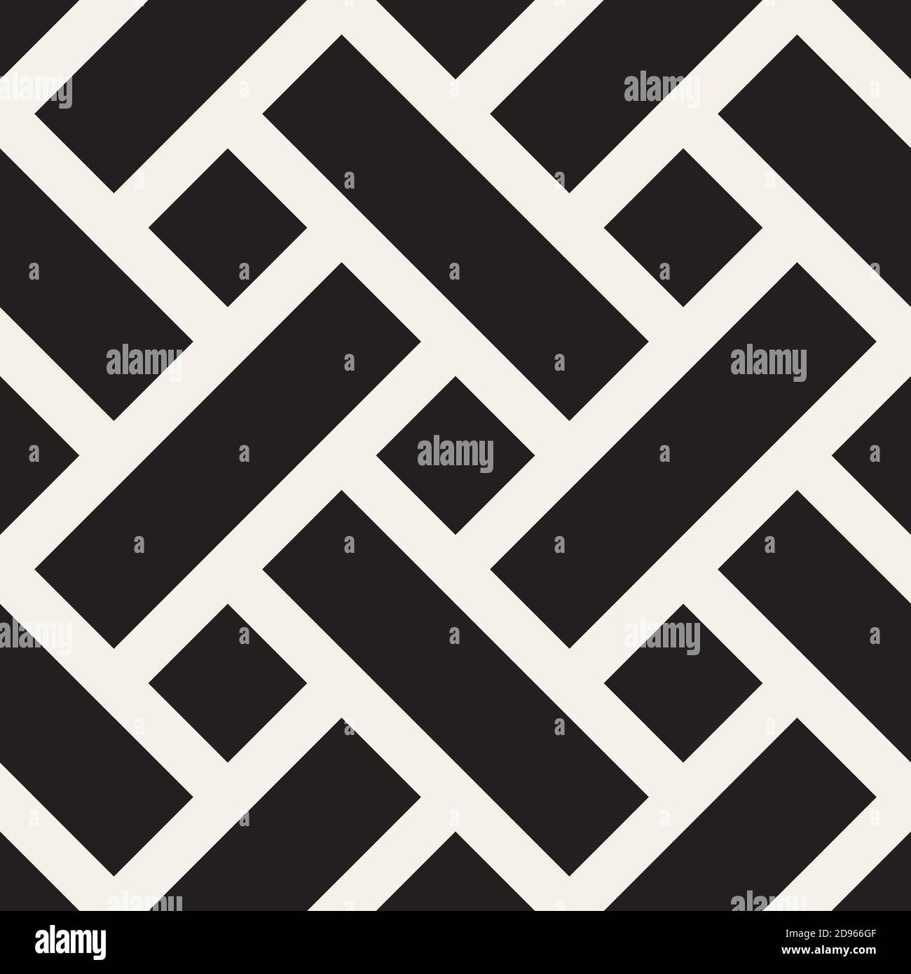 Vector seamless pattern. Repeating geometric irregular woven lines. Abstract lattice background ...