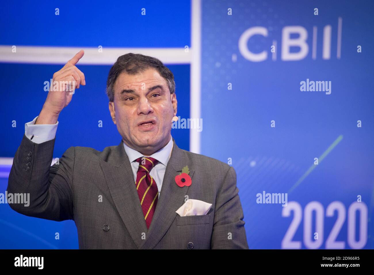 President of the CBI, Lord Karan Bilimoria makes his keynote speech to ...