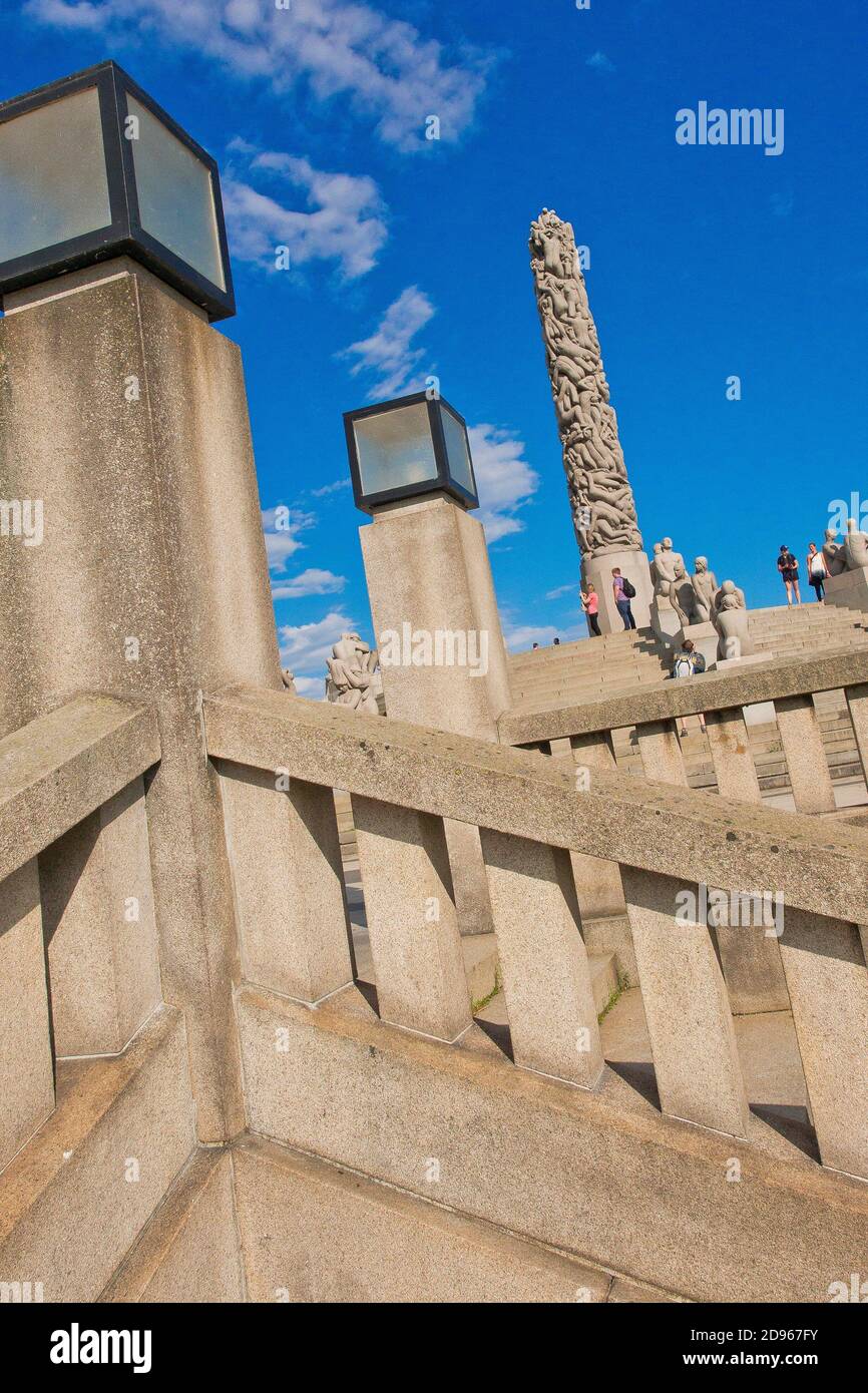 Vigeland sculpture park obelisk oslo hi-res stock photography and ...