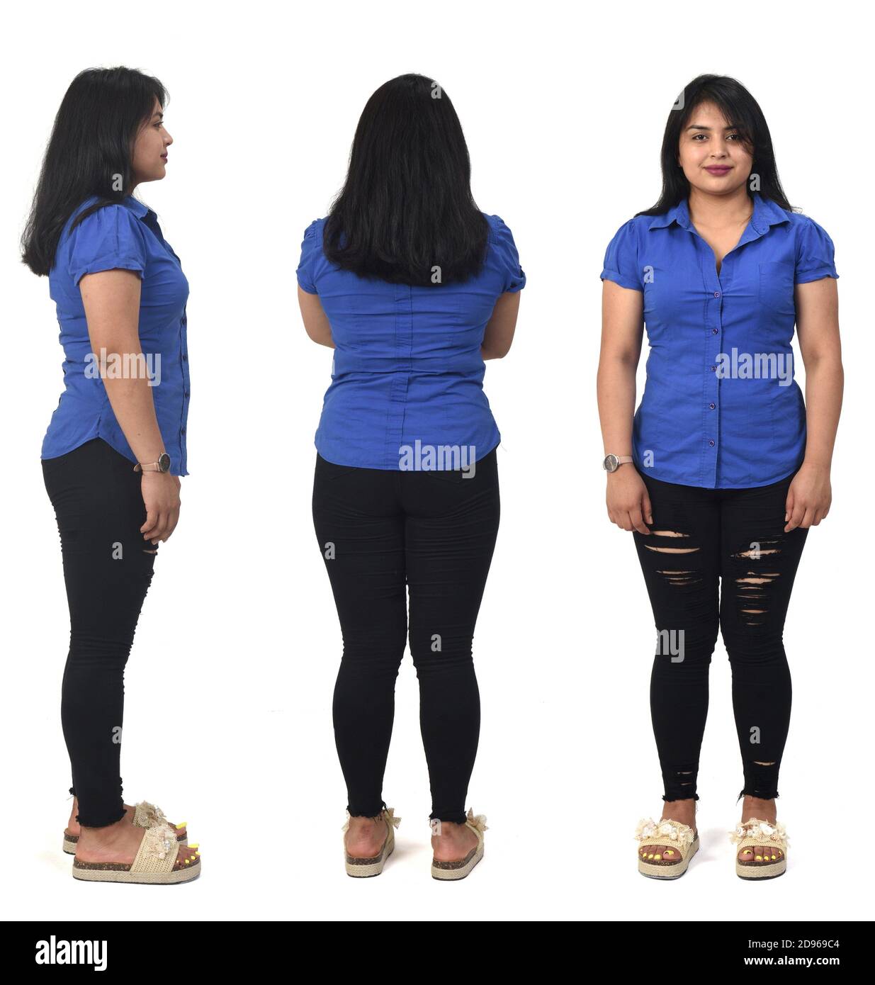 Front and rear view woman isolated hi-res stock photography and images ...