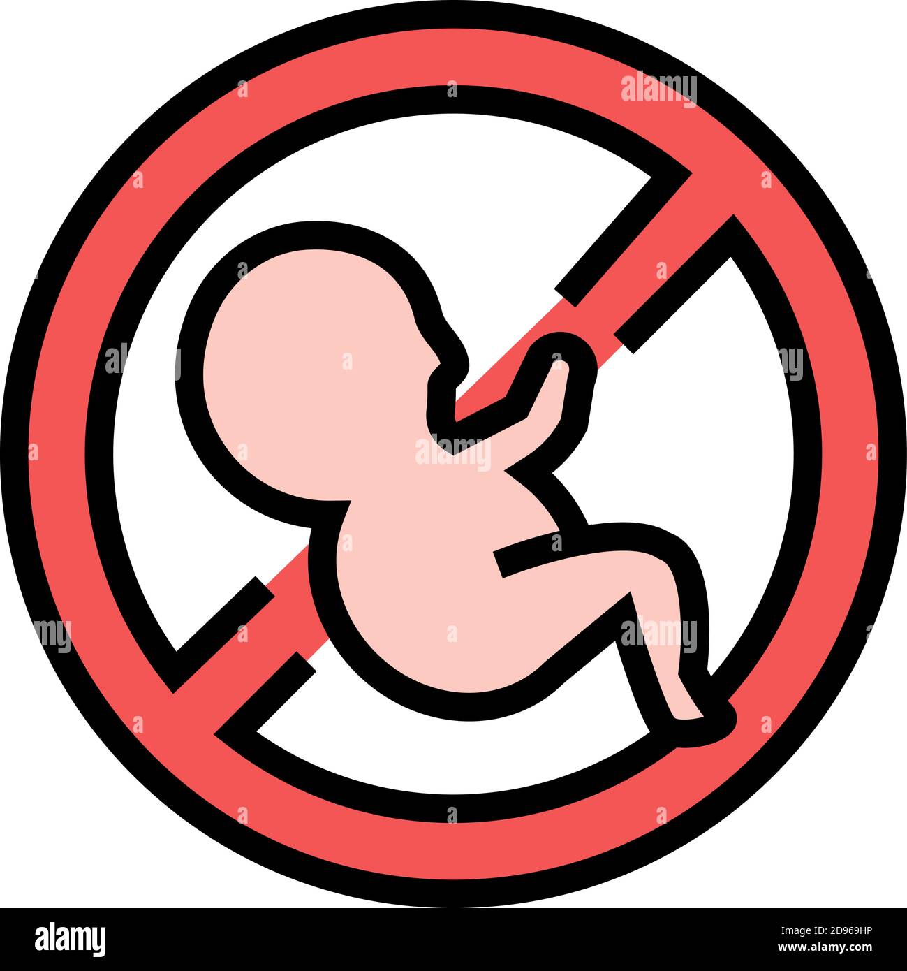 abortion medical procedure color icon vector illustration Stock Vector ...