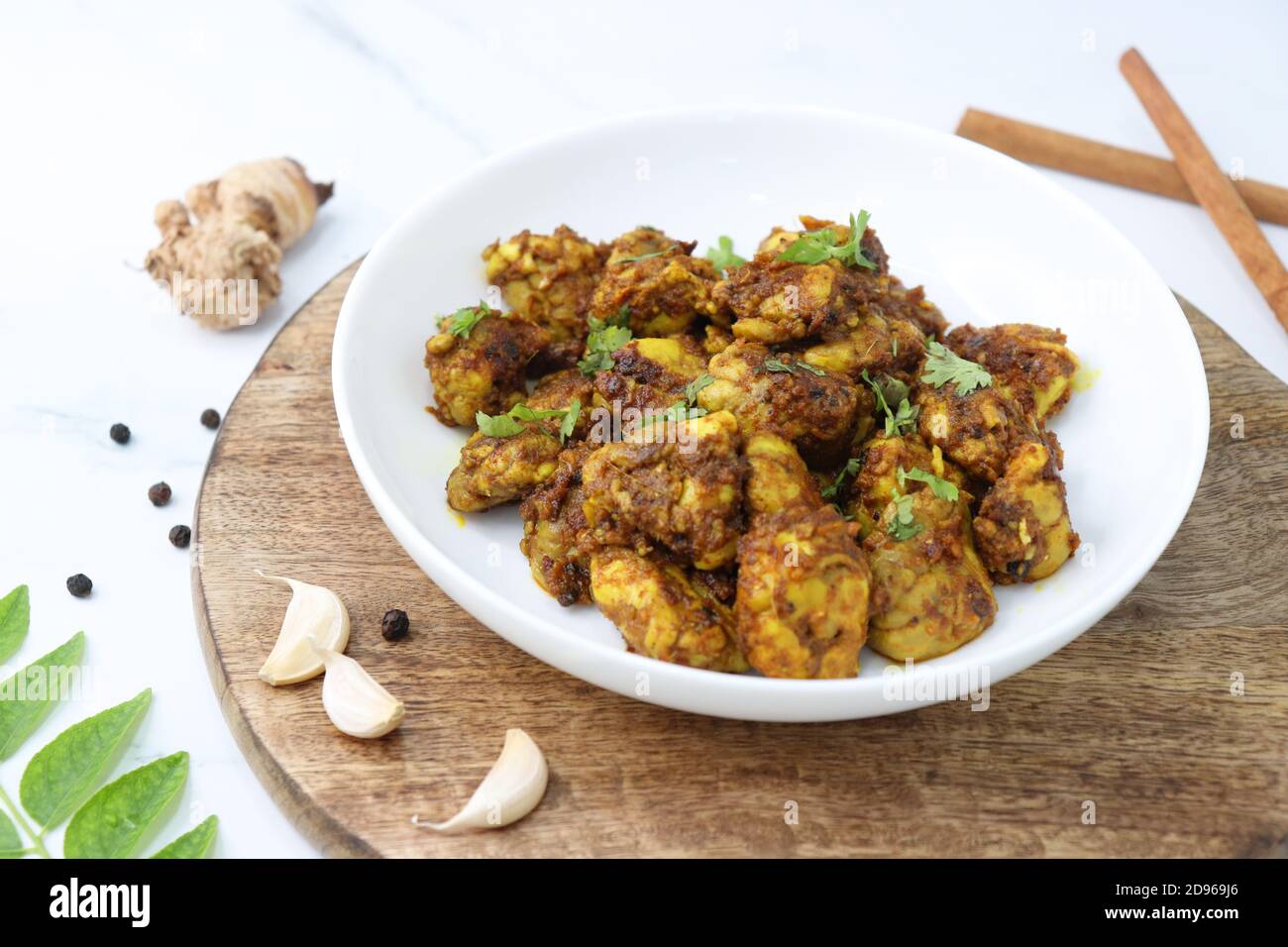 Goat Brain masala or Bheja Fry, it's a popular Indian dish. served on a ...
