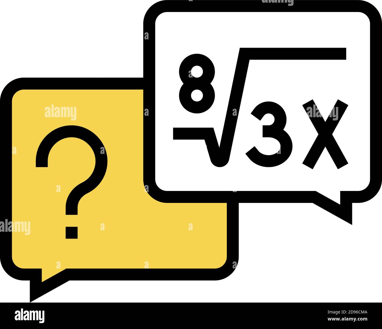 math solving geek color icon vector illustration Stock Vector Image ...