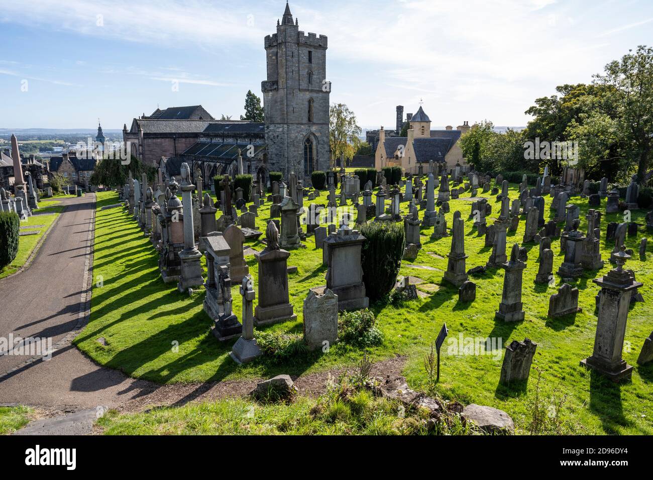 Old Town Cemetery with Church of the Holy Rude in distance - Stirling ...