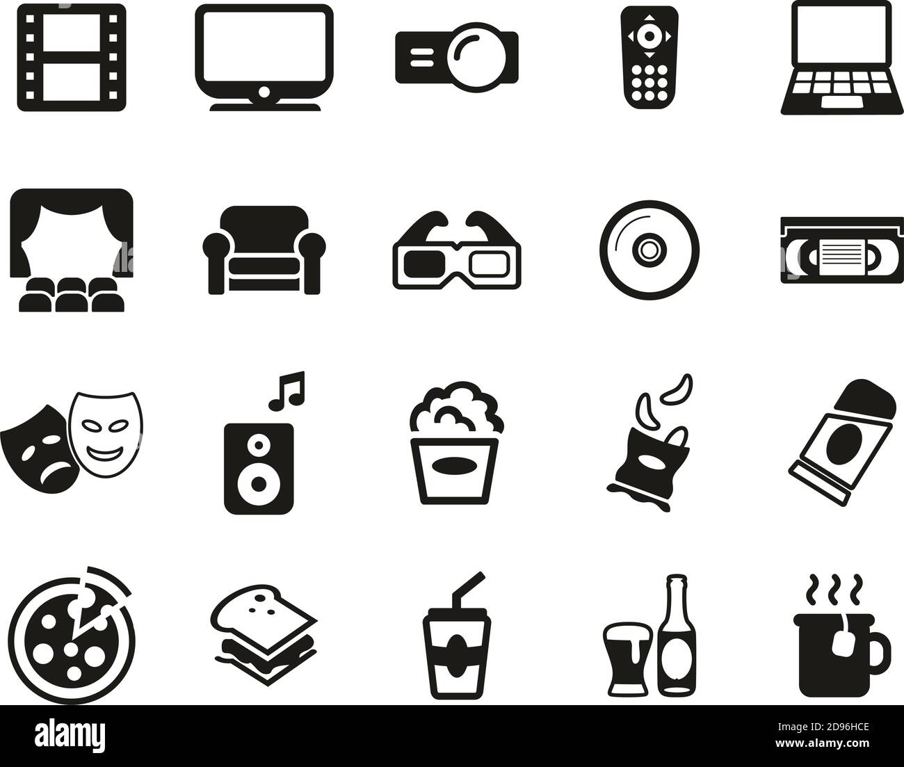 Movie night icon Cut Out Stock Images & Pictures - Alamy