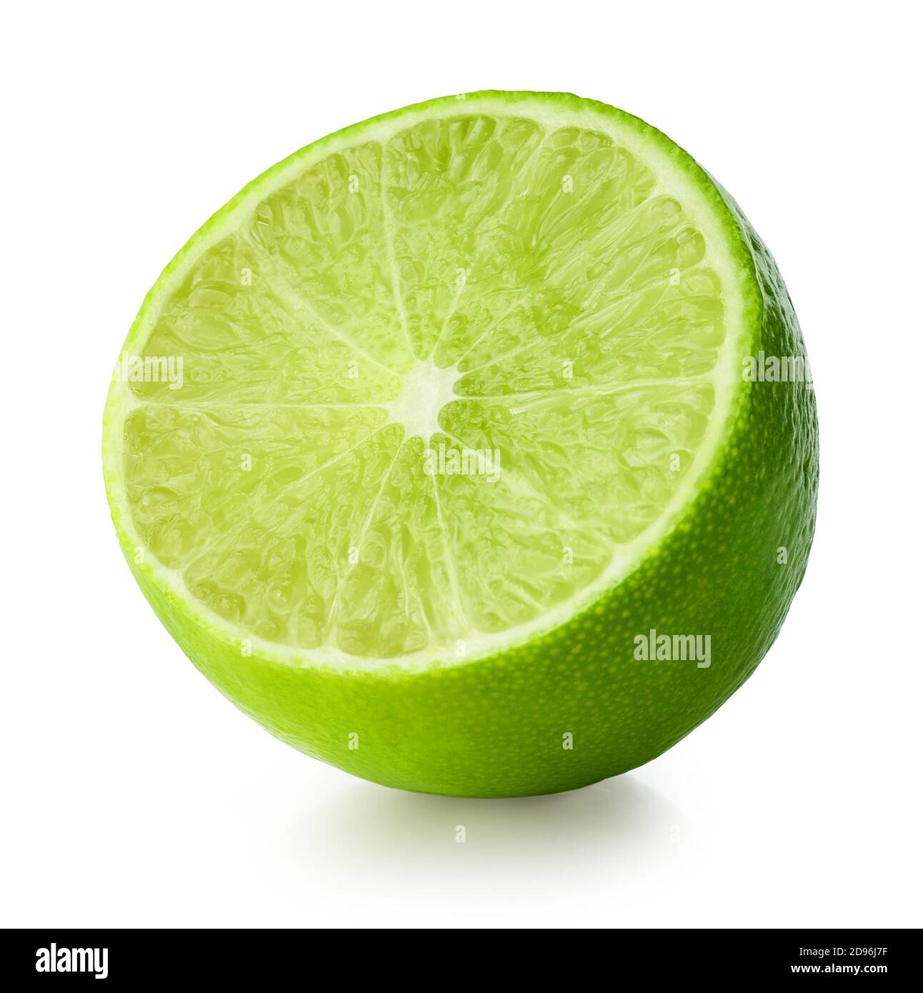 half of lime isolated on white background Stock Photo - Alamy