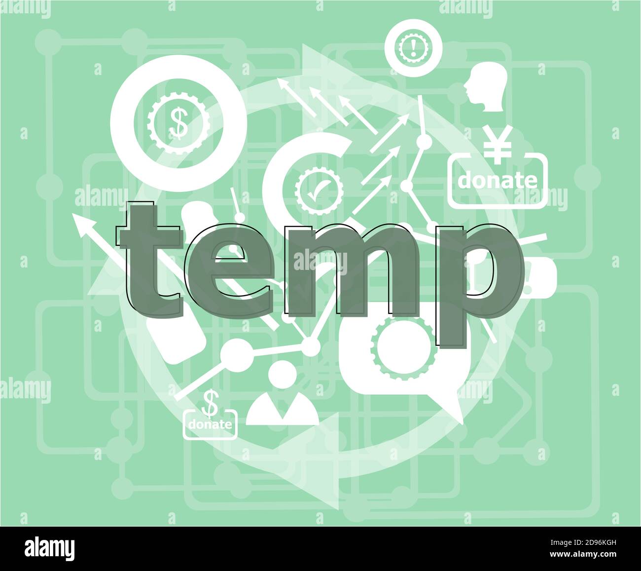 Text Temp. Business concept . Infographics collection icons of web ...