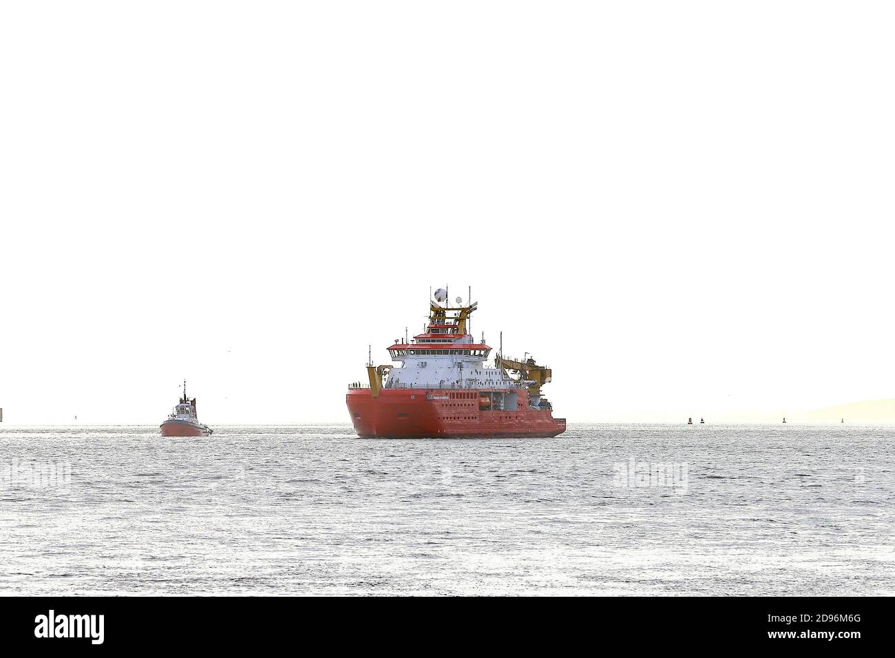 General view of the Cammell Laird shipyard built RRS Sir David ...