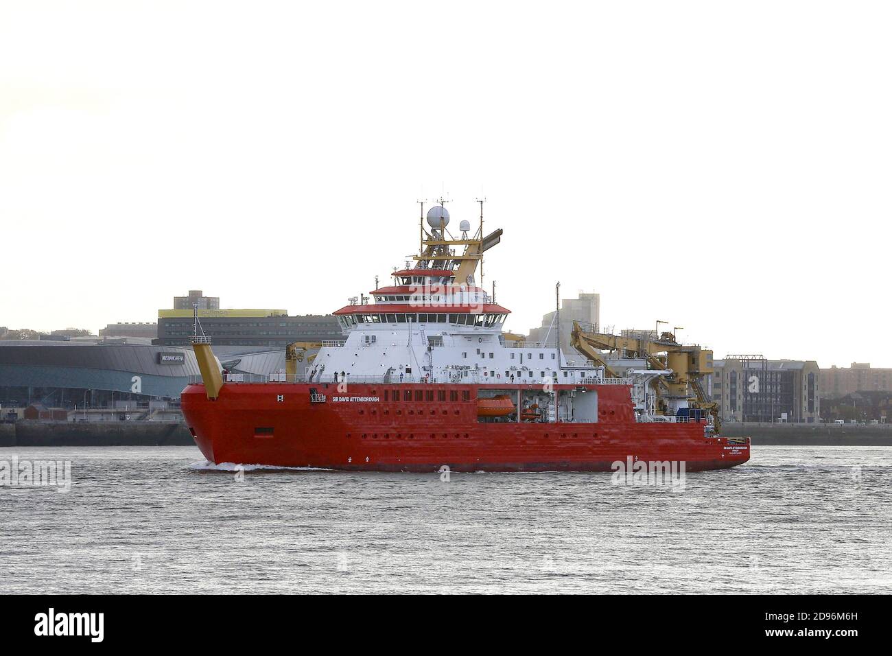 General view of the Cammell Laird shipyard built RRS Sir David ...