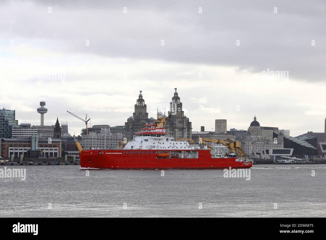 General view of the Cammell Laird shipyard built RRS Sir David ...