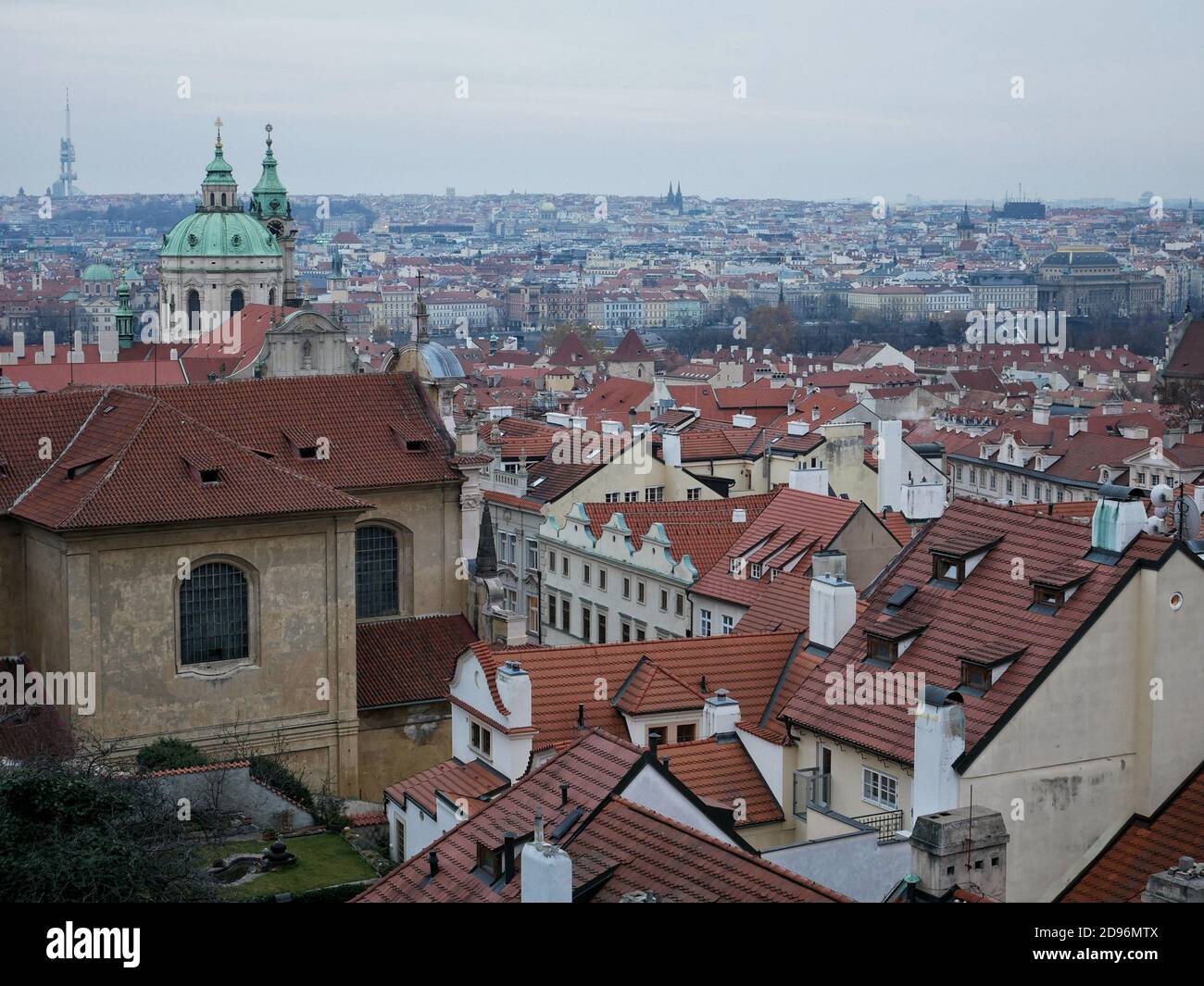 Aerial view of PraguePicture by Julian Brown Stock Photo - Alamy