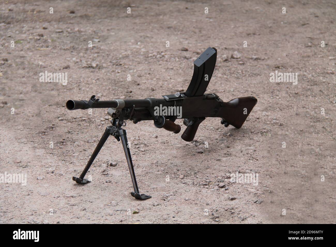 A World War Vintage Military Machine Gun Stock Photo - Alamy