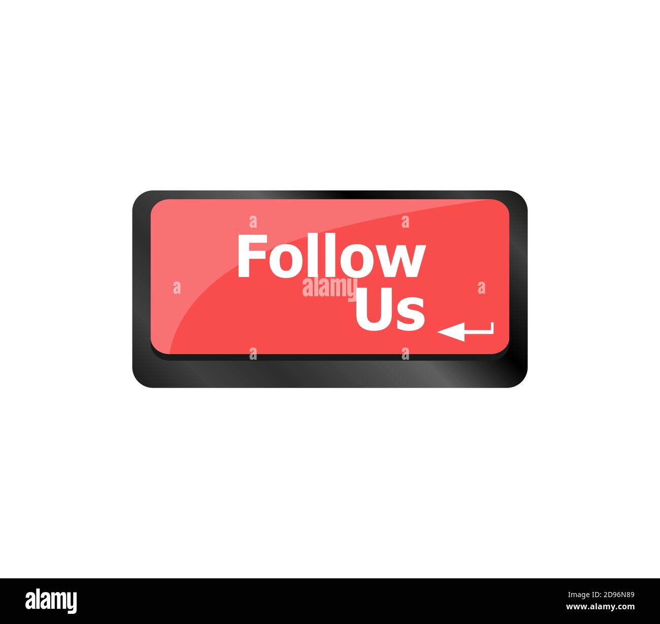 Social media concept. Keyboard with Follow Us button Stock Photo - Alamy