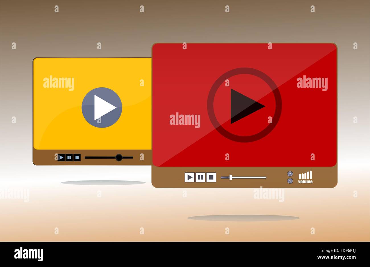 Modern multimedia player social media template. Media Player template ... Modern multimedia player social media template. Media Player template ...