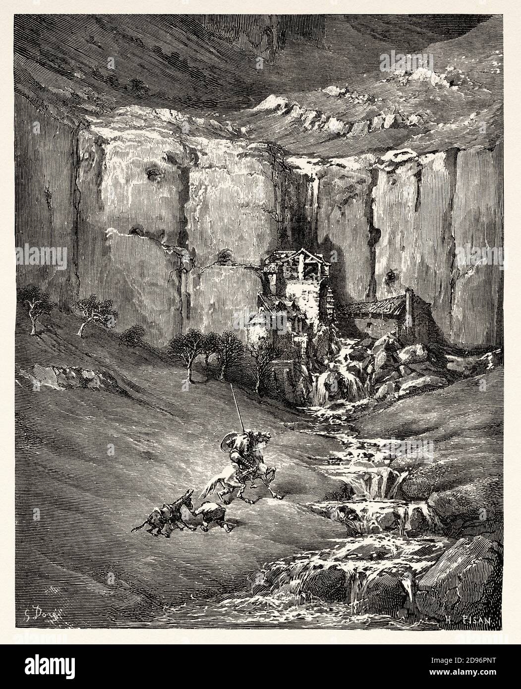 Rozinante started at the dreadful sound. Don Quixote by Miguel de ...