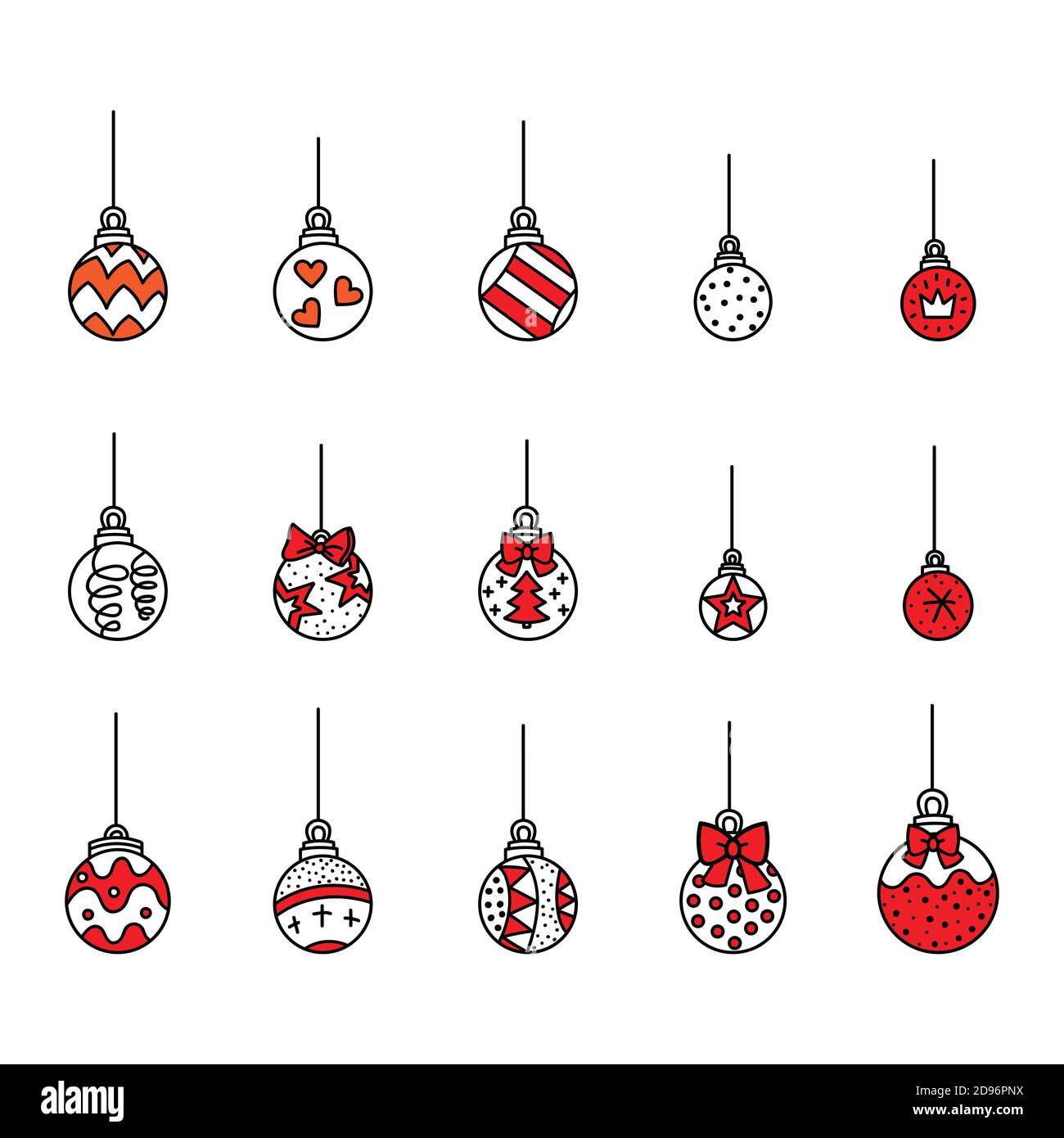 Christmas ball set design Stock Vector Images - Alamy