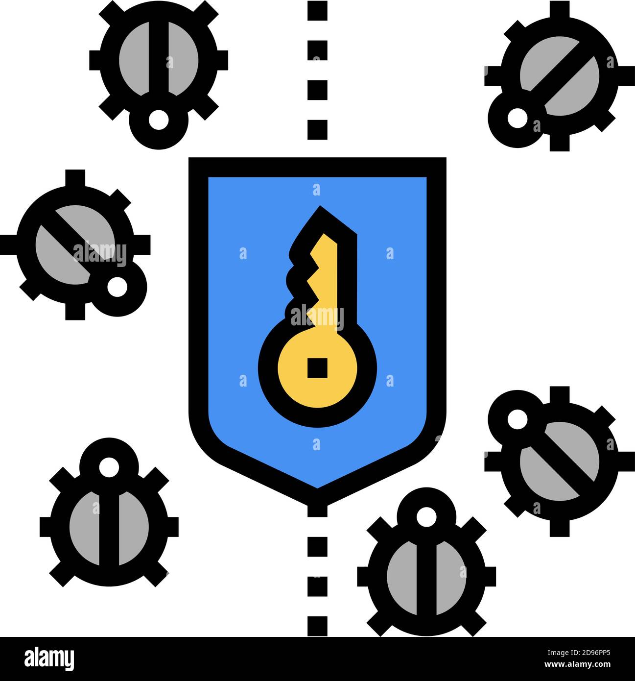 bug protection color icon vector illustration sign Stock Vector Image ...