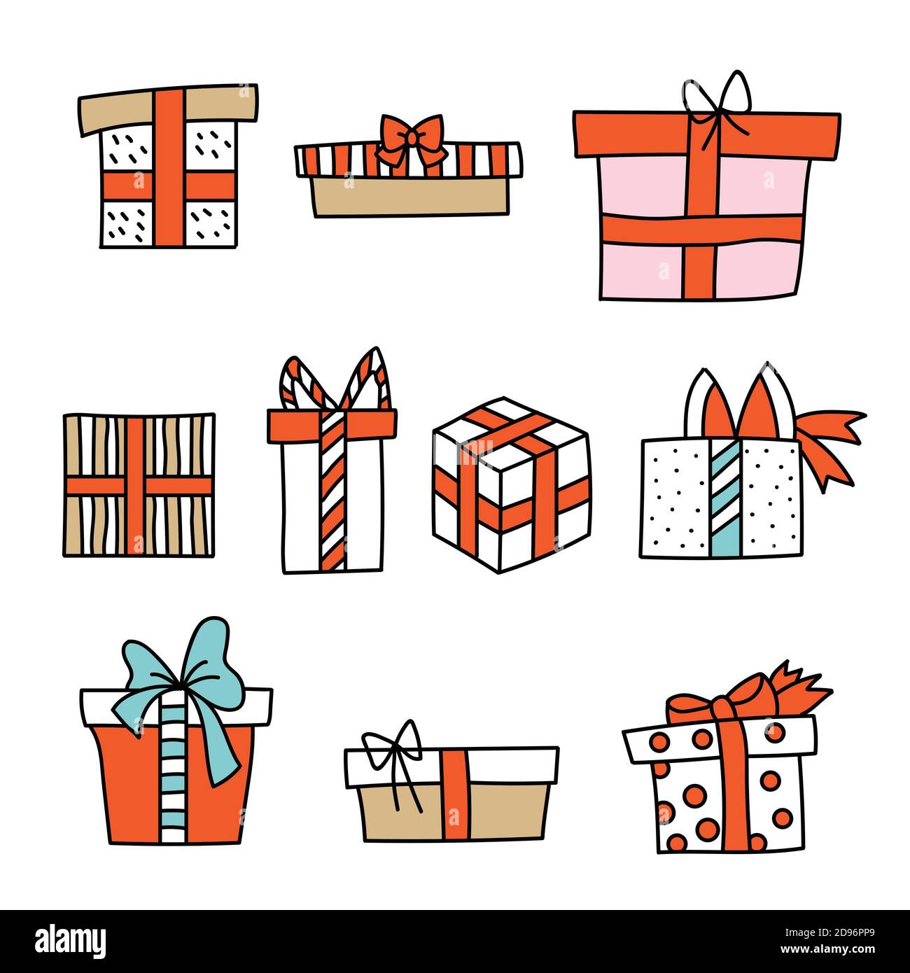 Vector set of Christmas cute colorful presents Stock Vector Image & Art ...