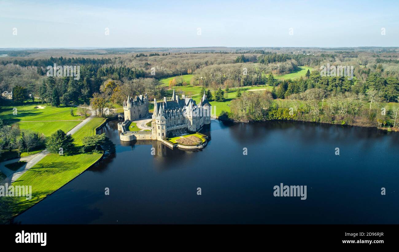 Missillac (north-western France): castle “Chateau de la Bretesche ...