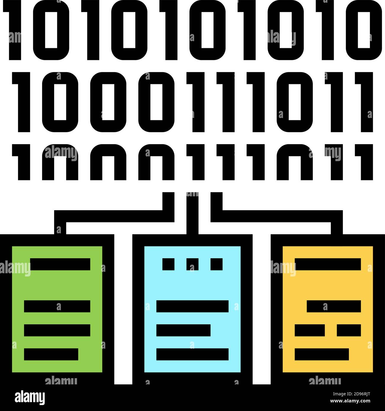 files encryption color icon vector illustration sign Stock Vector Image ...