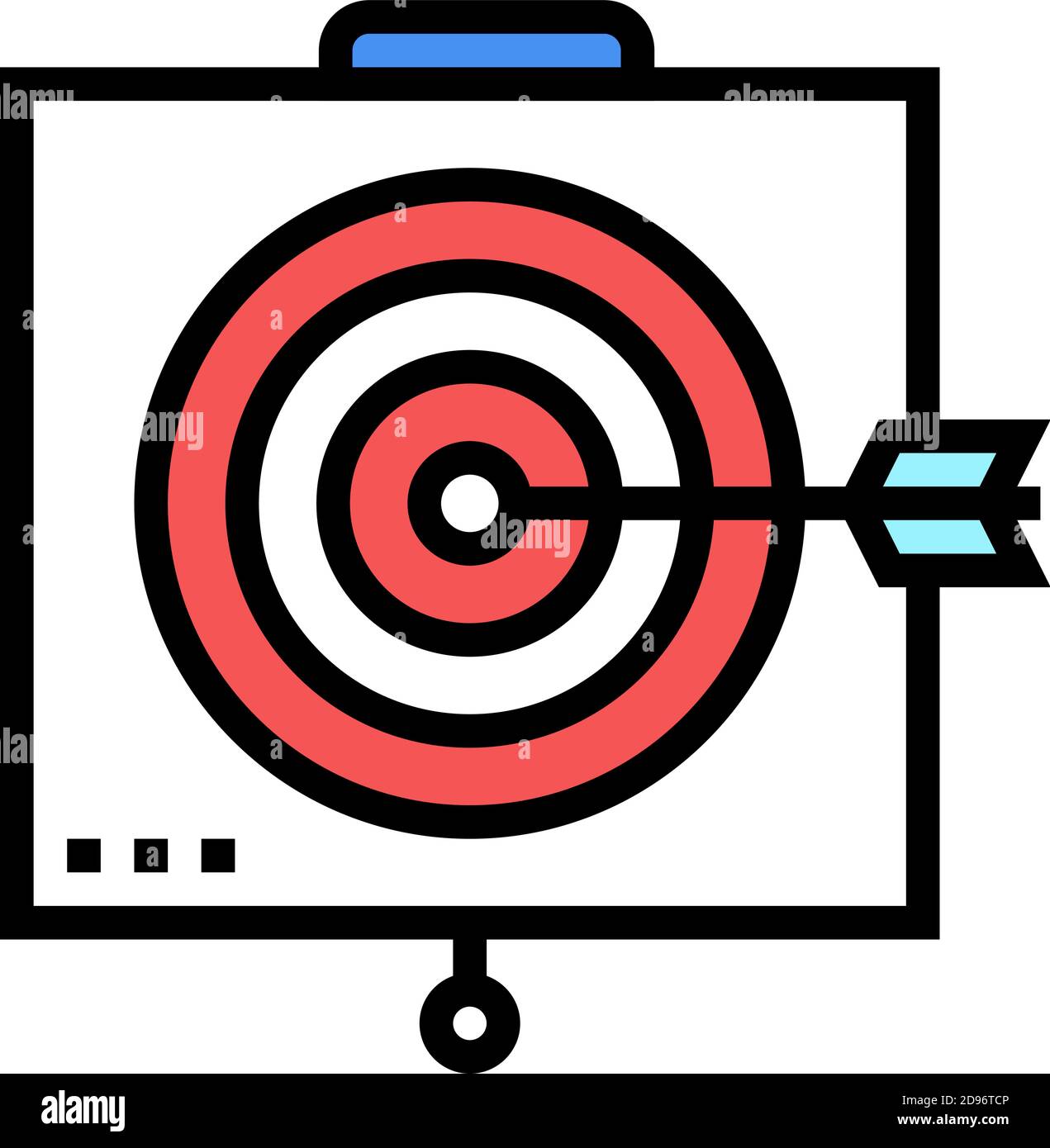 arrow on target color icon vector illustration Stock Vector Image & Art ...