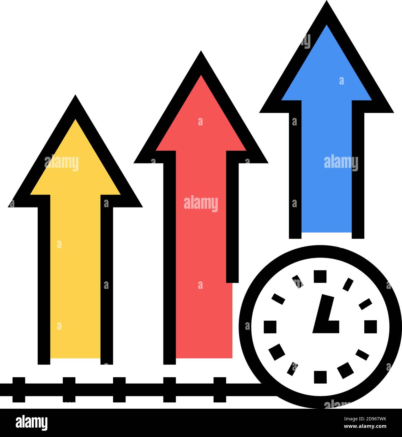 growth productivity color icon vector illustration sign Stock Vector ...