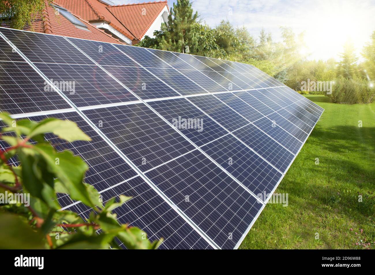 Villa with solar panels hi-res stock photography and images - Alamy