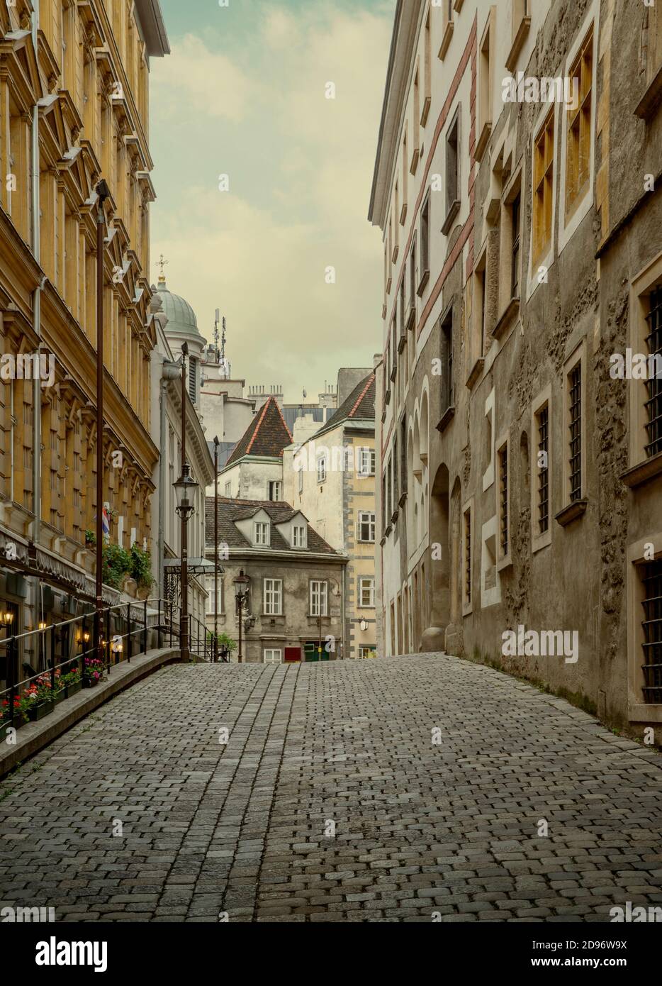 Street of old town in Vienna, Austria Stock Photo - Alamy