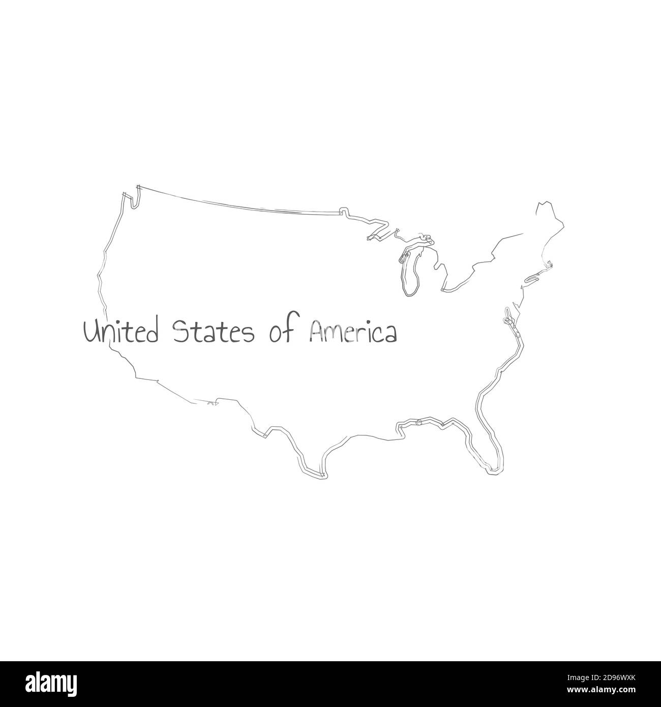 Nation illustration drawing hand drawn outline geography cartography hi ...