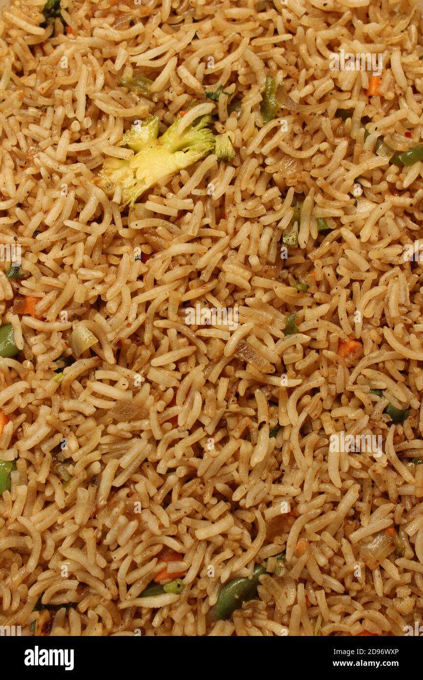 Veg fried rice Stock Photo - Alamy