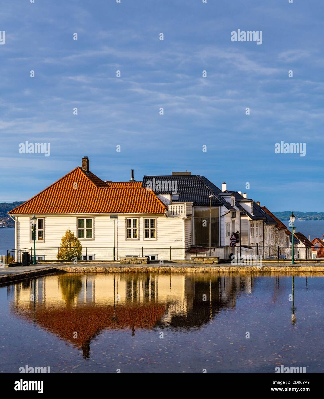 Autumn colours at the Skansen area in Bergen, Western Norway Stock ...