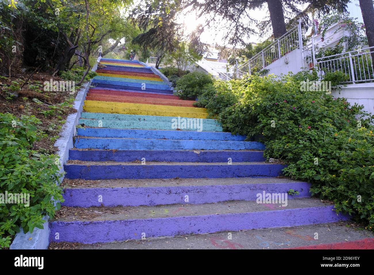 Colorfully painted steps hi-res stock photography and images - Alamy