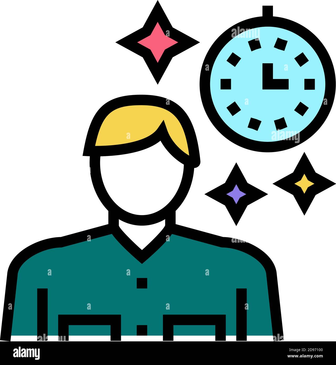 human nostalgia color icon vector illustration sign Stock Vector Image ...