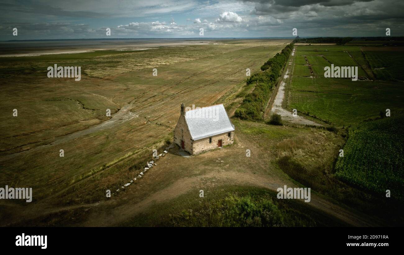 Cherrueix (Brittany, north-western France): view of the Chapel of ...