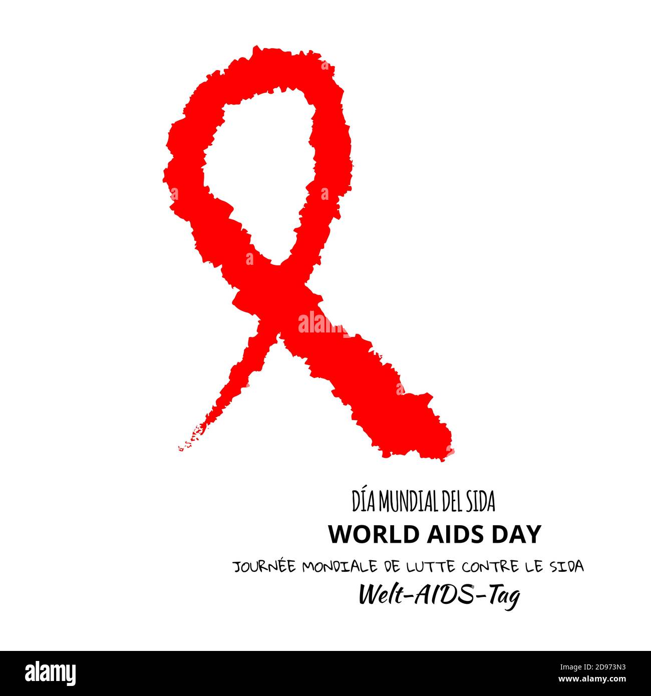 Symbol AIDS stylized red ribbon for World AIDS Day. Perfect for poster ...