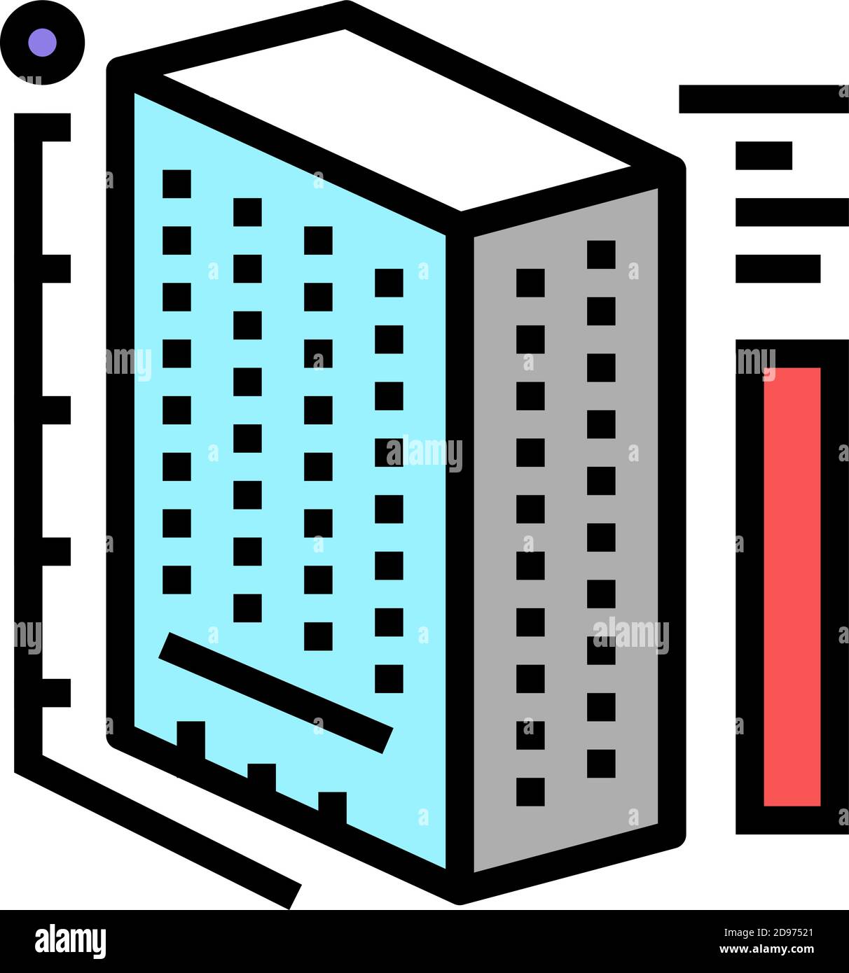 building construction sizes modeling color icon vector illustration ... building construction sizes modeling color icon vector illustration ...