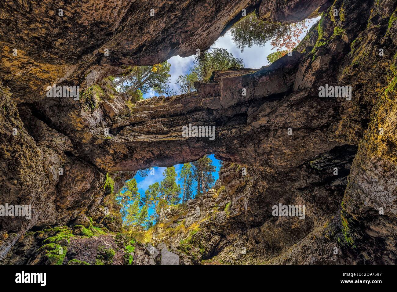 Arch in the lapies of Parmelan plateau, Massif des Bornes, Haute Savoie ...