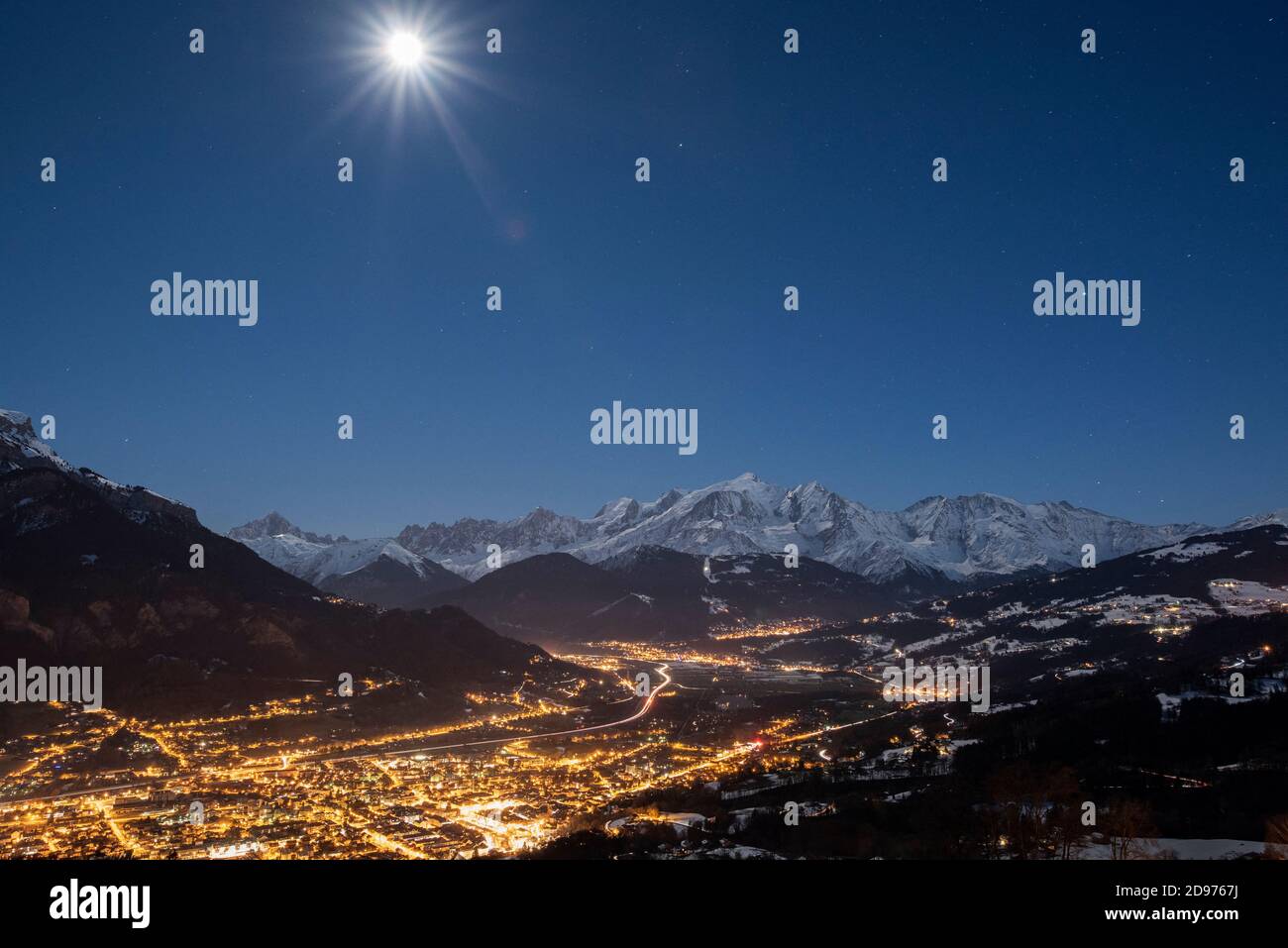 Light pollution in Sallanches and the Arve Valley, Mont-Blanc Massif ...