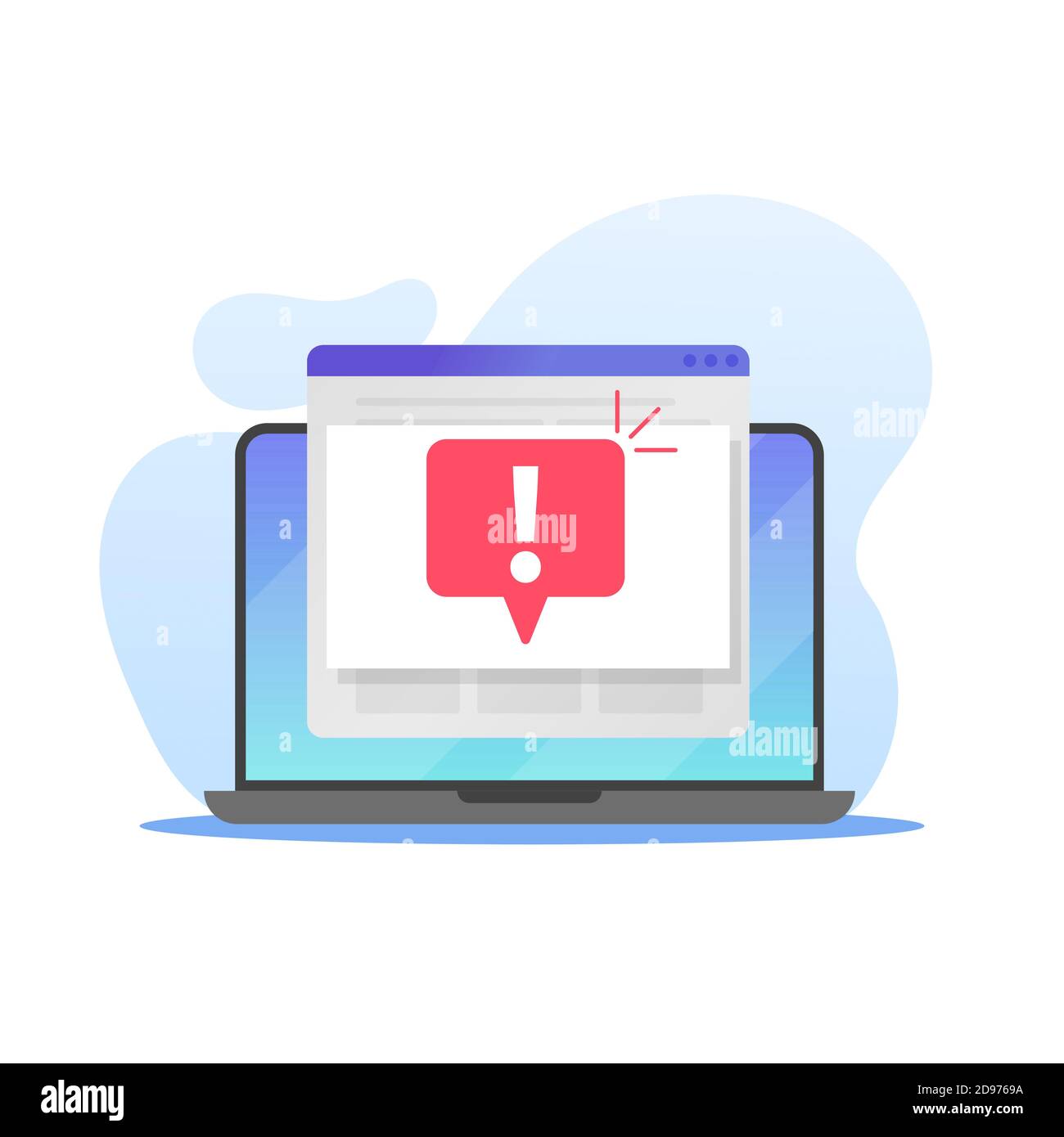Warning problem spam threat online Stock Vector Images - Alamy