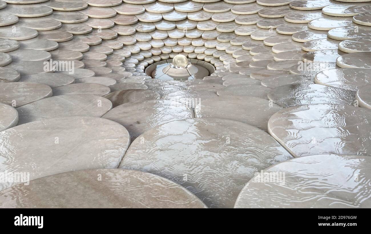 The Matrimandir and its garden. Auroville, "the city of Dawn", an ...