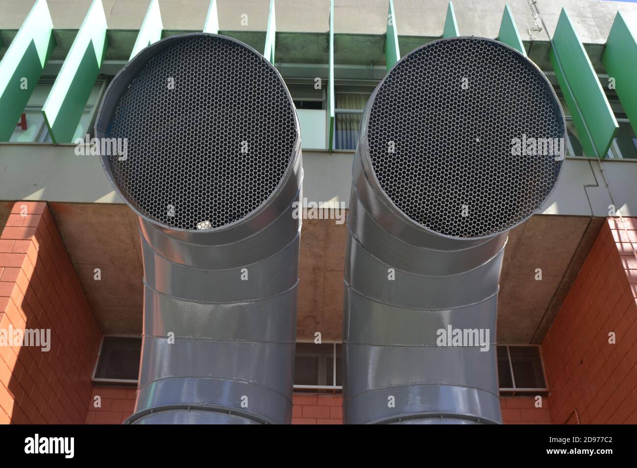 Exhaust fans. Equipment used for gas outlet, low vision, exhaust mouth ...