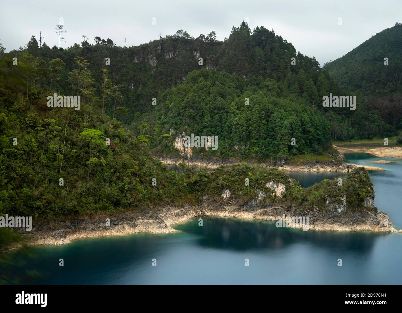 Lake called "5 lakes" within the Lagunas de Montebello National Park ...