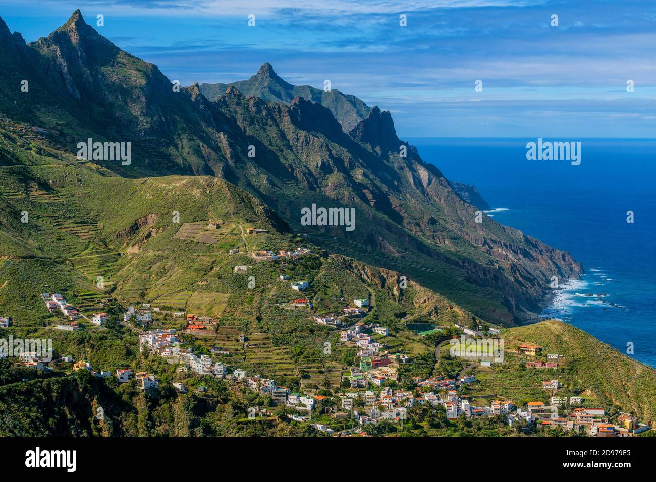Landscape of the peninsula of Anaga, on the island of Tenerife in the ...
